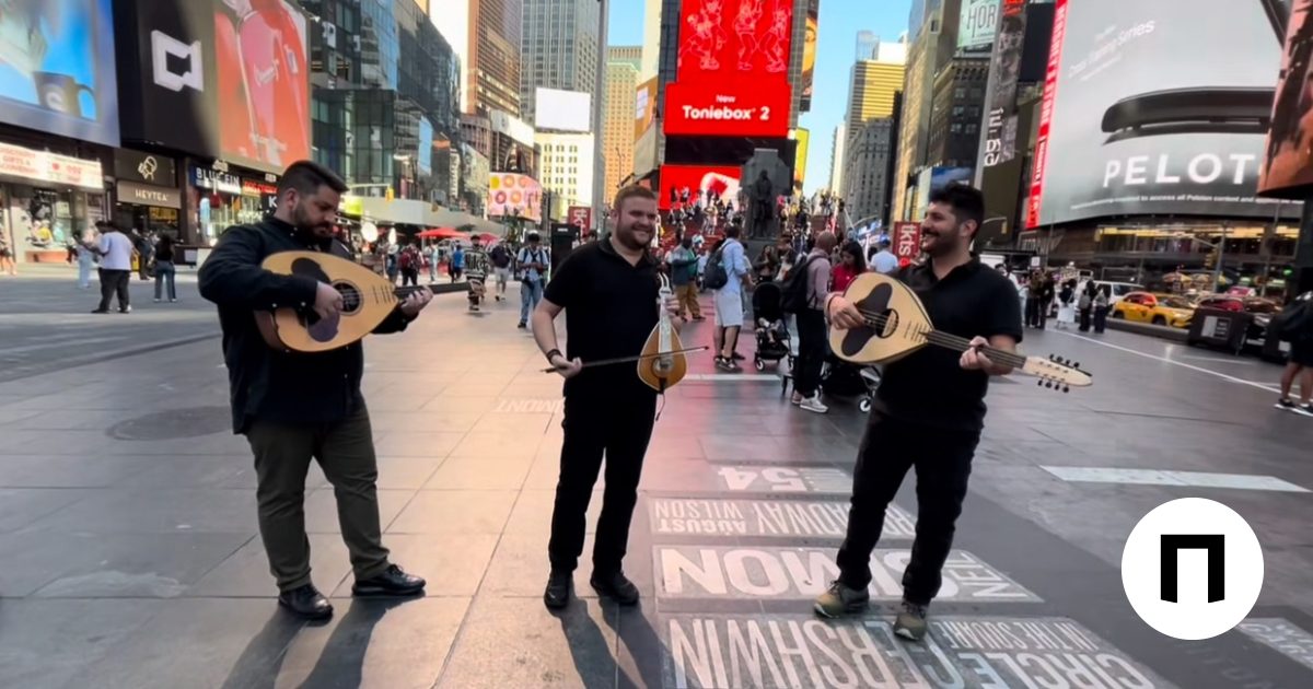 Γρηγόρης Σαμόλης: Βρέθηκε στην Times Square και παρέσυρε τη Νέα Υόρκη στους ρυθμούς της Κρήτης ...